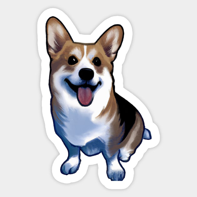 Cute Corgi Drawing Corgi Sticker Teepublic